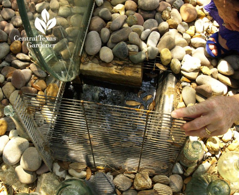 Recycling a glass table top into water wall | Central Texas Gardener